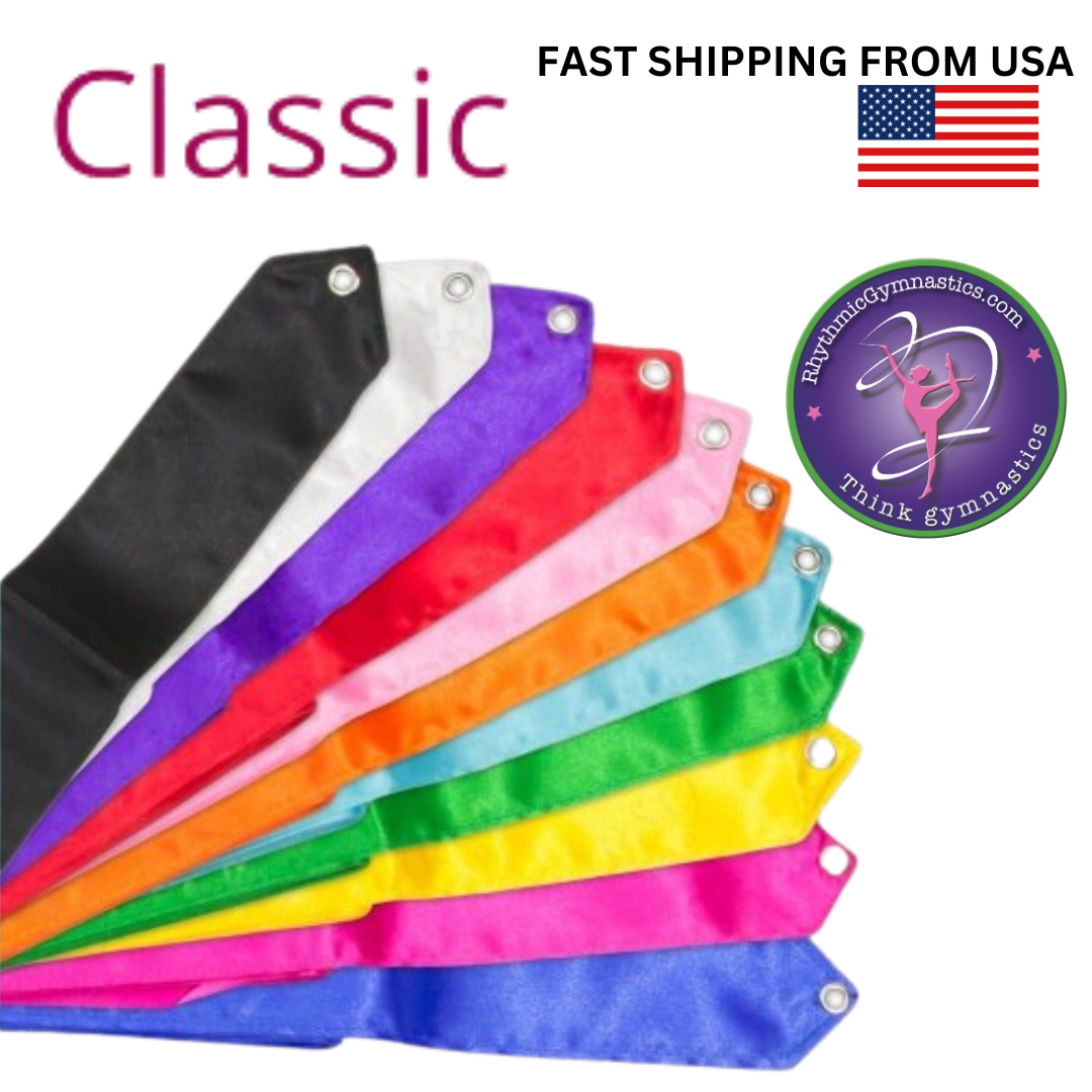 Set Classic Line Ribbon 3 m with plastic Stick 40 cm – Rhythmic Gymnastics